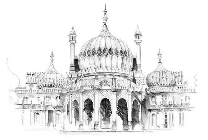 Brighton Pavilion Colouring Sheet Landmarks Coloring Sheets Print ...